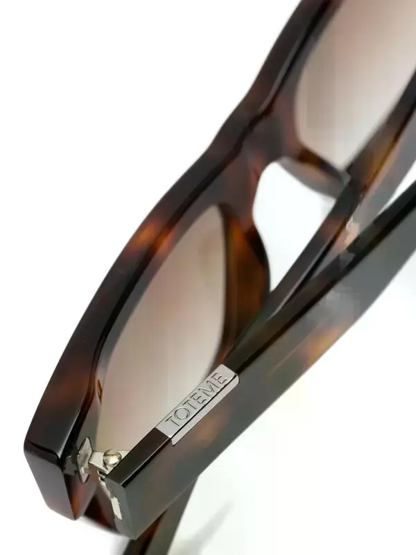 TOTEME Voyager Rectangle-frame Sunglasses