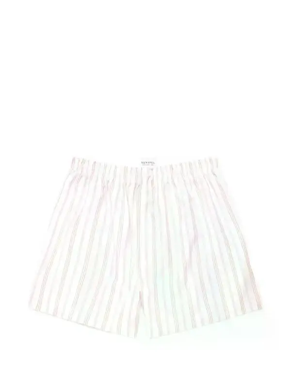 Sunspel Striped Boxer Shorts - White