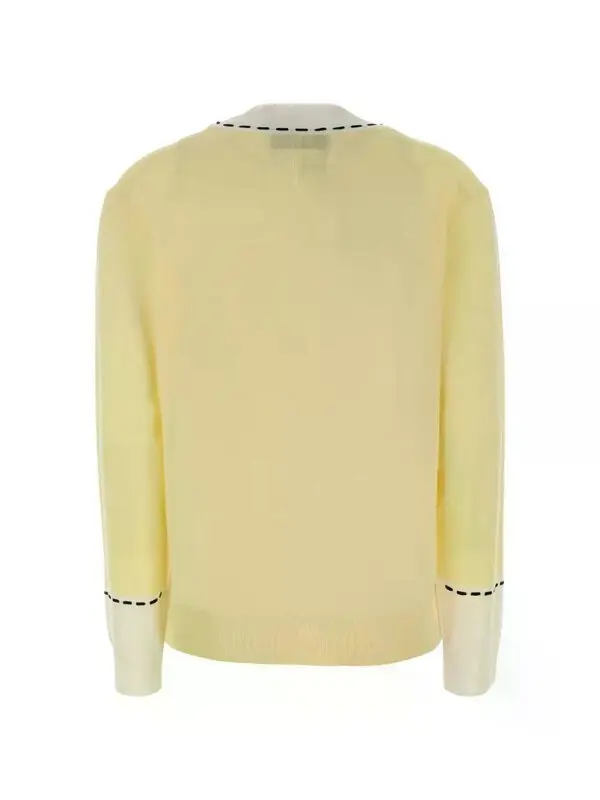 Fendi Selleria Contrast-stitch V-neck Sweater
