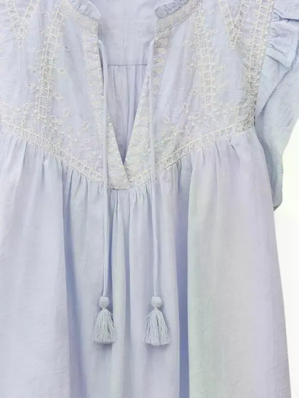 Ba&sh Janny Embroidered Tassel Blouse