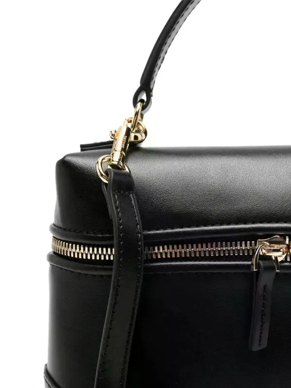 Sandro Tangolino Leather Zip-front Mini Tote Bag - Black