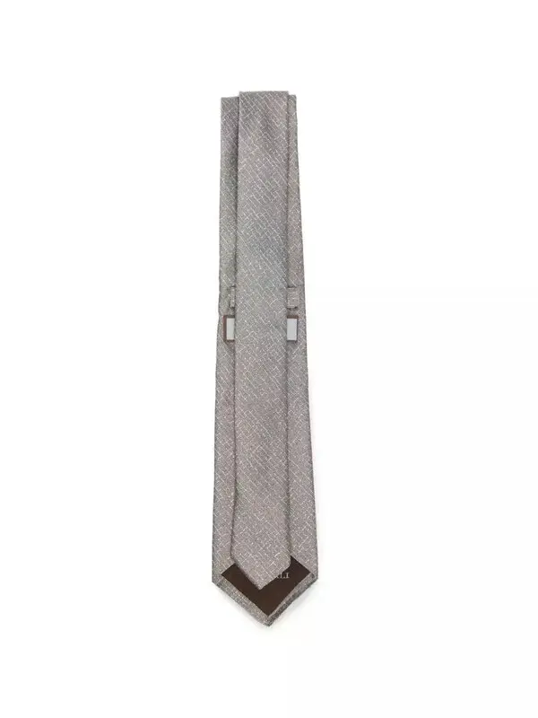 Canali Diamond-pattern Silk Tie