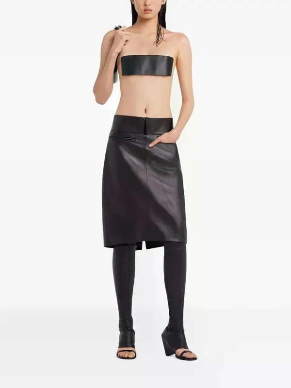 COURREGES Oblique Midi Skirt - Black