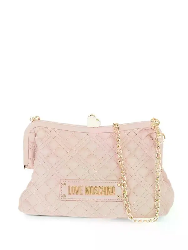 Moschino Quilted Logo-patch Shoulder Bag