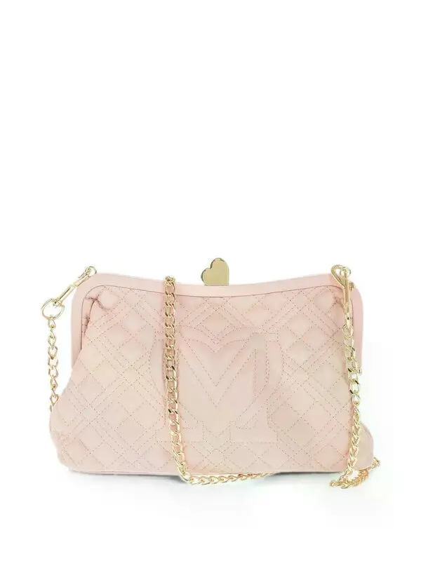 Moschino Quilted Logo-patch Shoulder Bag