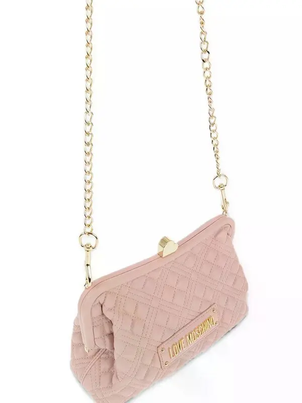 Moschino Quilted Logo-patch Shoulder Bag