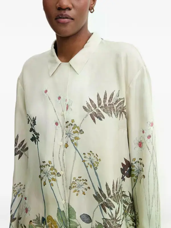 Munthe Faiza Floral-print Long-sleeved Shirt