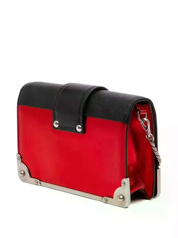 Prada Metallic Vitello Cahier Crossbody Bag