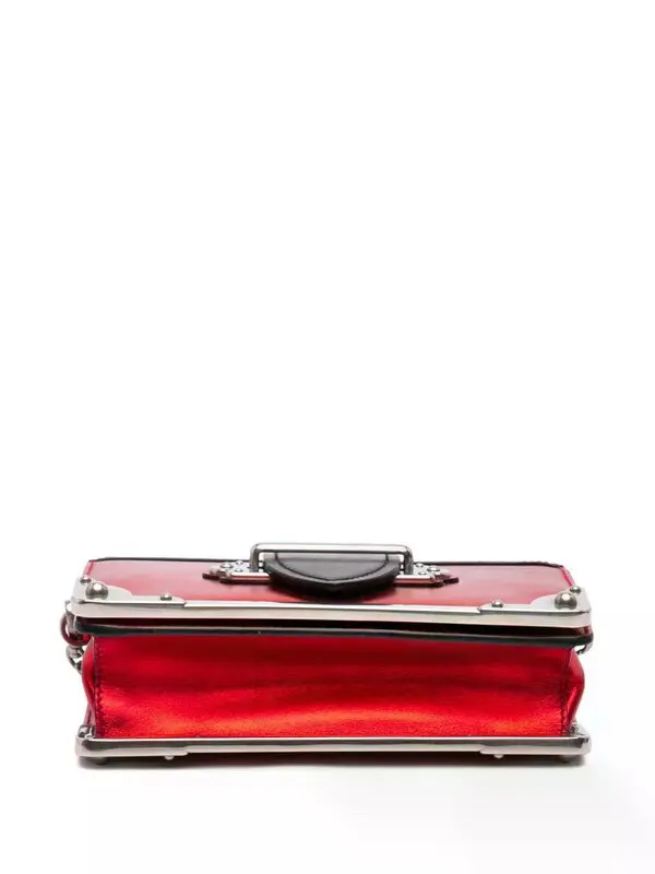 Prada Metallic Vitello Cahier Crossbody Bag