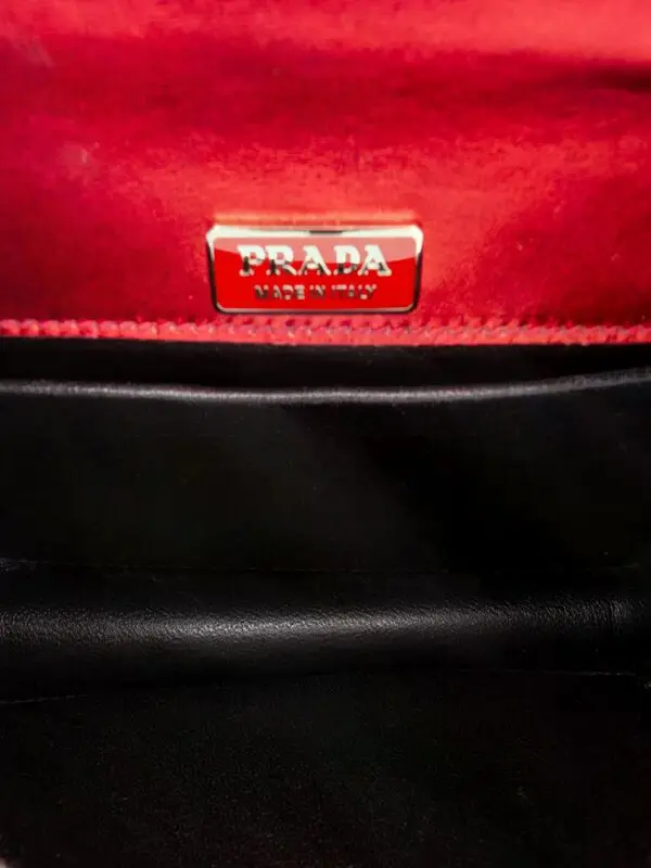 Prada Metallic Vitello Cahier Crossbody Bag