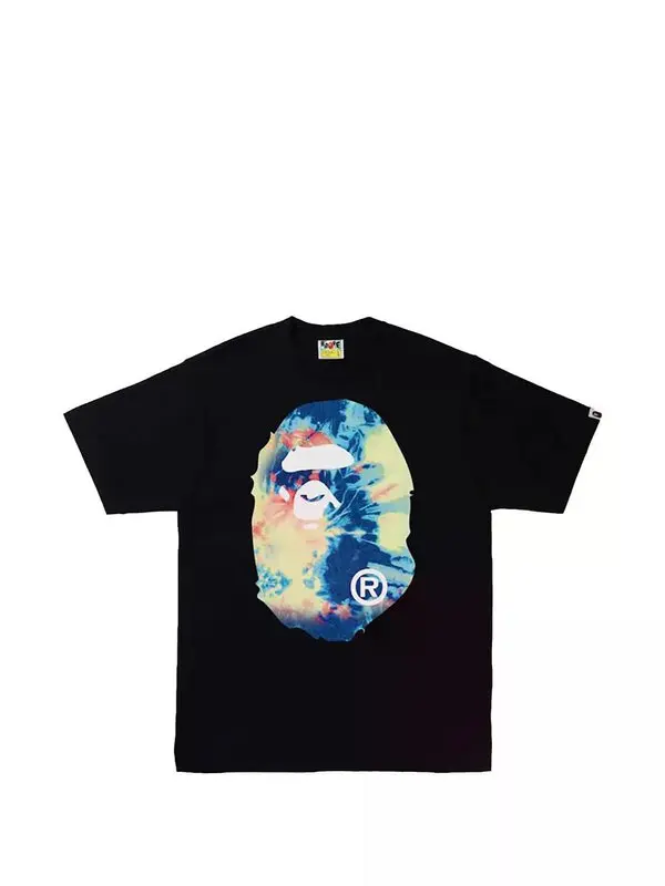 A BATHING APE Tie Dye Ape Head T-shirt - Black