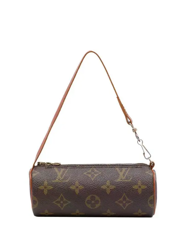 LOUIS VUITTON 1990-2010 Monogram Papillon Pochette Handbag - Brown