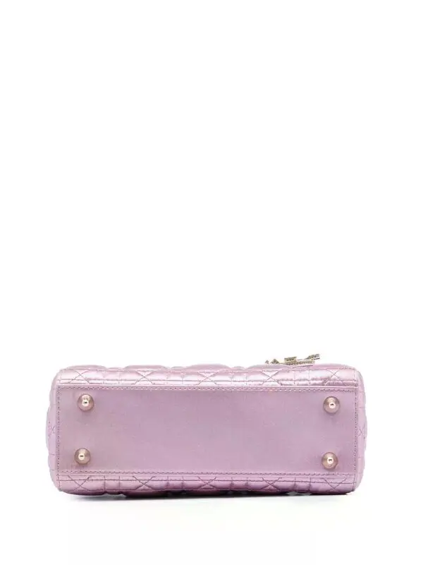 Dior Small Satin Cannage Swarovski Lady Satchel - Pink