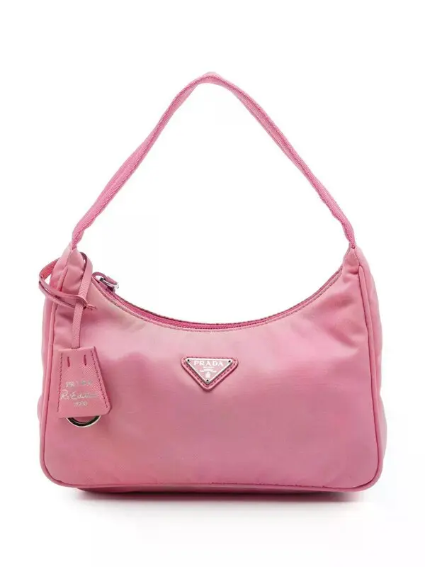Prada 2019-2026 Mini Tessuto Re Edition 2000 Shoulder Bag - Pink