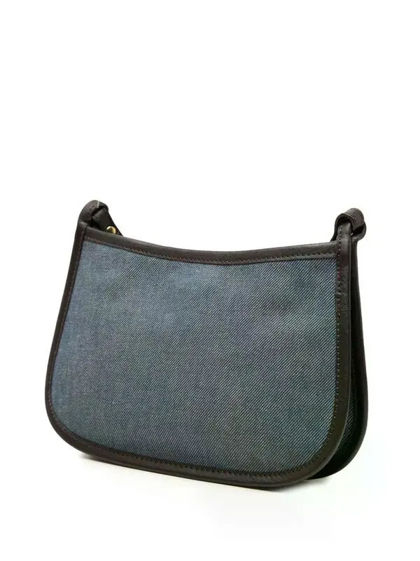 Fendi 2000-2010 Denim Pochette Crossbody Bag - Blue