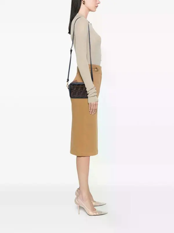Fendi Mini Zucca Embossed Leather Camera Bag