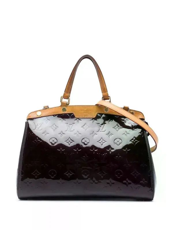 LOUIS VUITTON 2012 Monogram Vernis Brea Mm Satchel - Purple