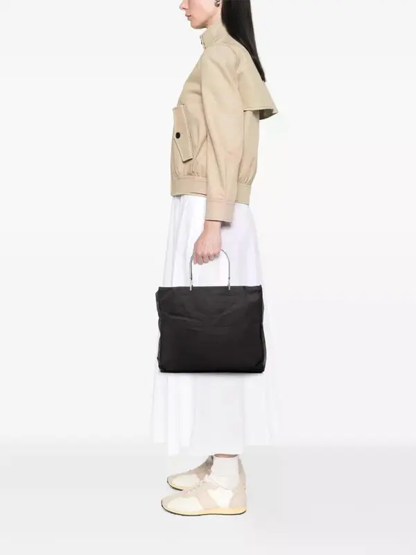 Prada Tessuto Metal Handle Bag