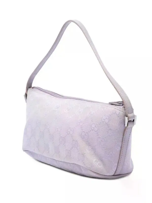 Gucci Gg Canvas Boat Shoulder Bag - Purple