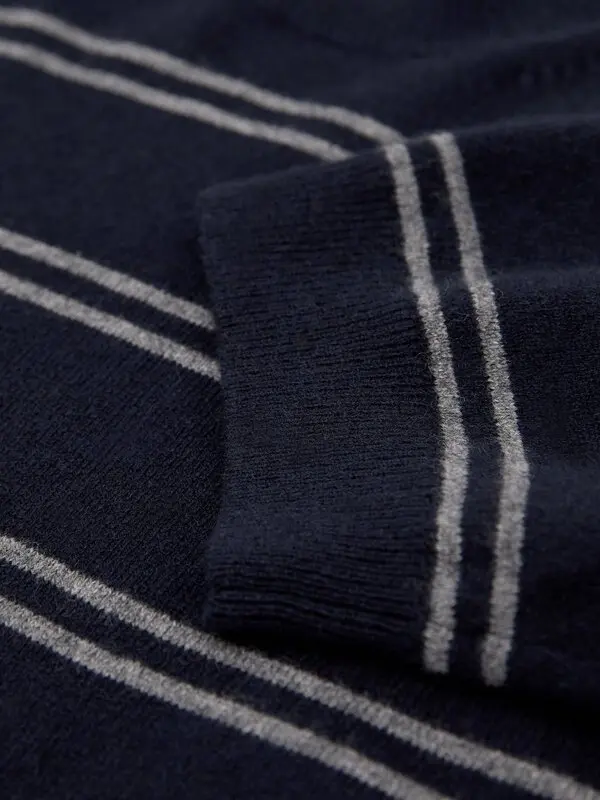 REISS Sabrina Wool-blend Striped Knit Top With Cashmere