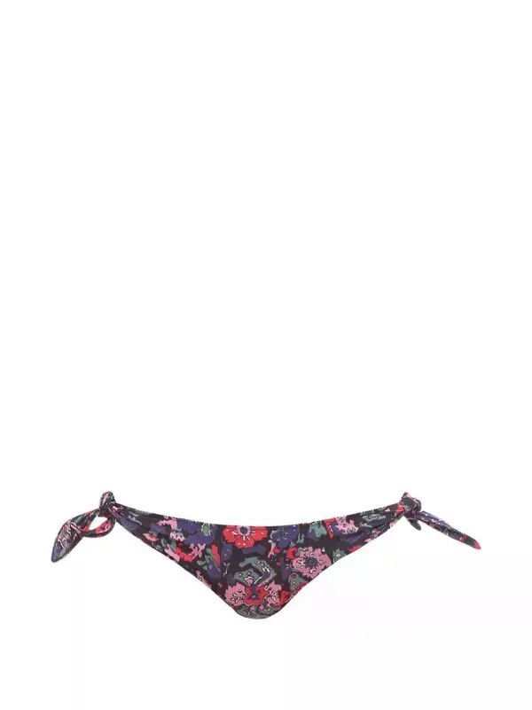 Isabel Marant Étoile Sukie Floral-motif Bikini Bottoms - Black