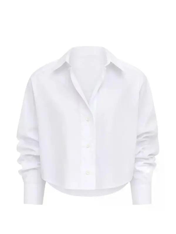 HOUSE OF DAGMAR Cropped Long-sleeve Shirt - White