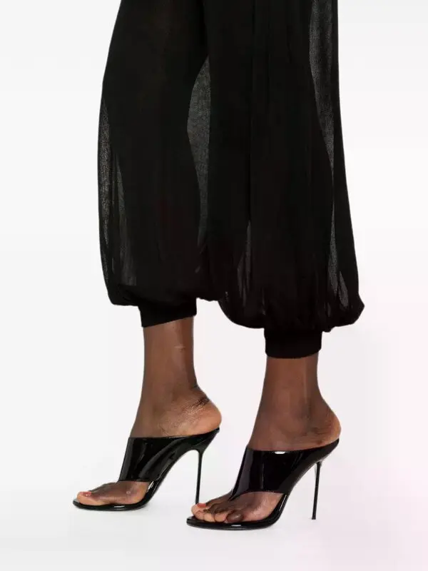 Simkhai Sheer-finish Cuffed Trousers - Black