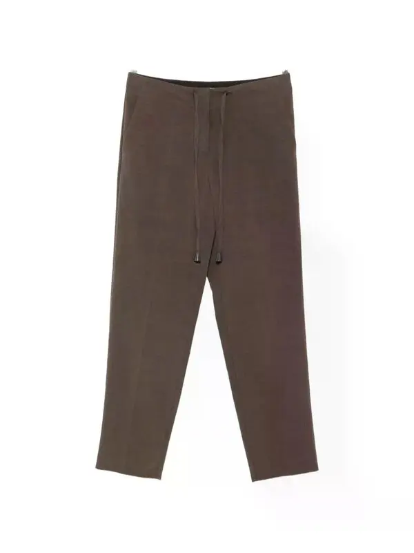 Giorgio Armani Drawstring Straight-leg Trousers - Grey