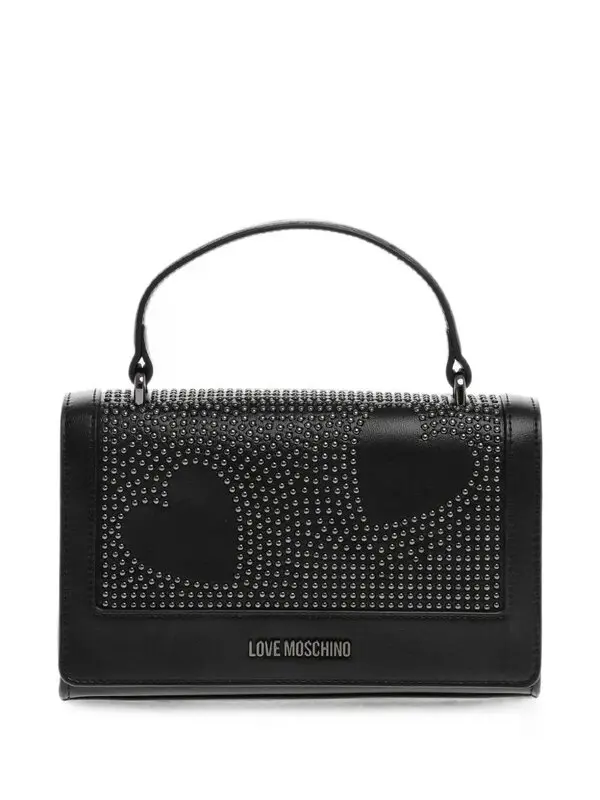 Moschino Love Stud-embellished Shoulder Bag - Black