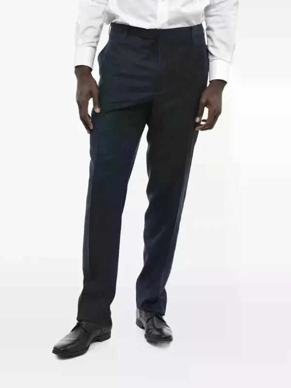Corneliani Belt-loop Wool Trousers