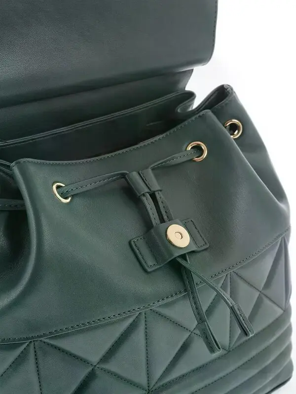 Moschino Quilted Logo Plaque Backpack