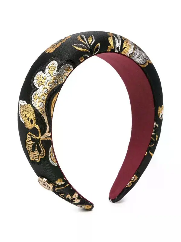 Etro Padded Jacquard Headband - Black