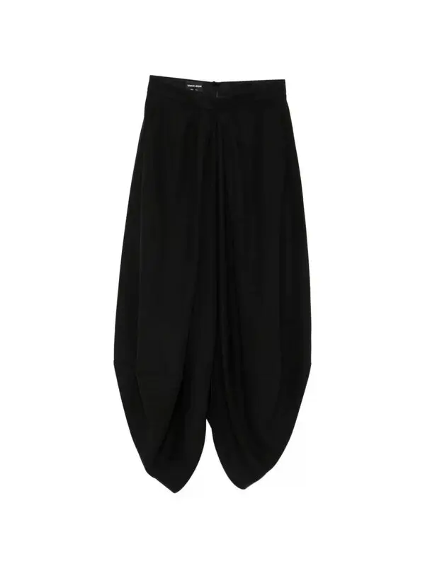 Giorgio Armani Draped Midi Skirt - Black