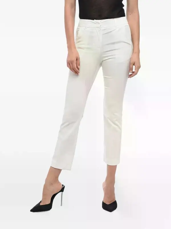 EDRA Skinny-fit Cropped Trousers - White