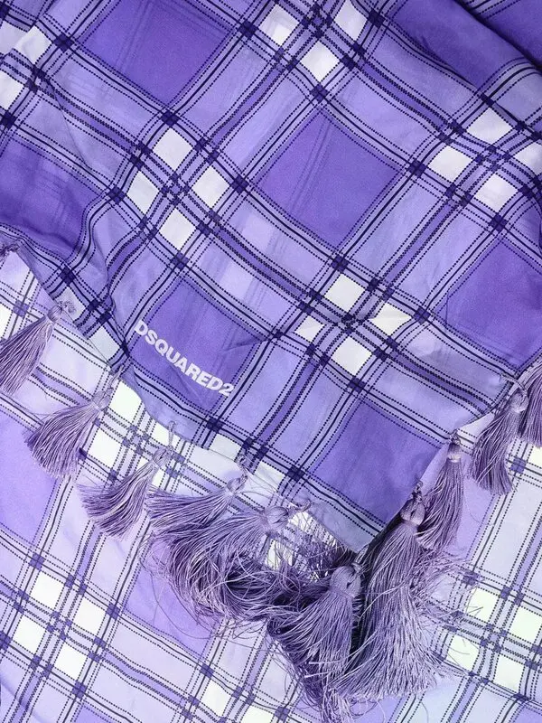 Dsquared2 Checked Tassel-trim Scarf