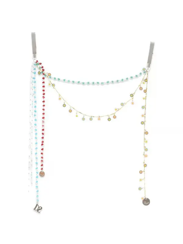 Dsquared2 Shell And Resin Chain Necklaces - Gold
