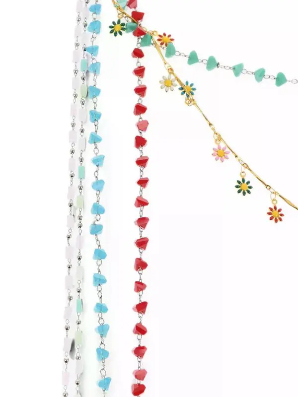 Dsquared2 Shell And Resin Chain Necklaces - Gold