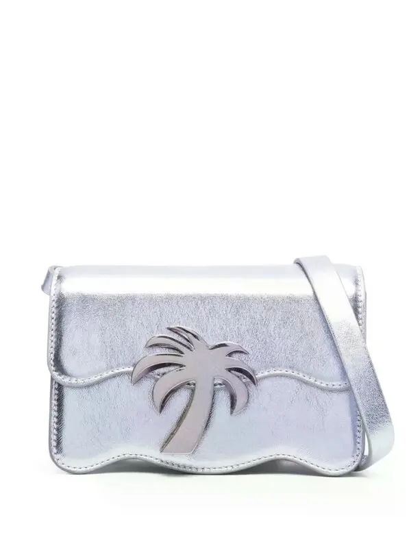 Palm Angels Palm Beach Metallic-effect Shoulder Bag - Silver