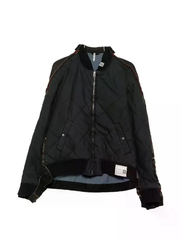 Mihara Yasuhiro Quilted Panel Denim Jacket - Black
