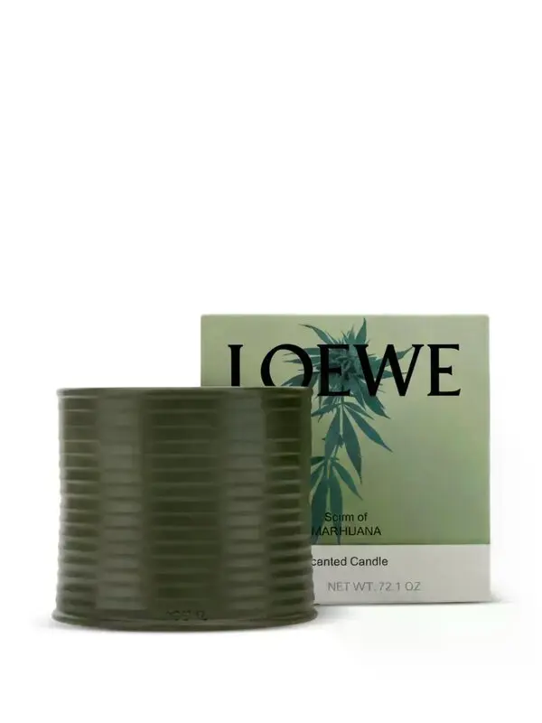 Loewe Ribbed-effect Scented Candle - Green