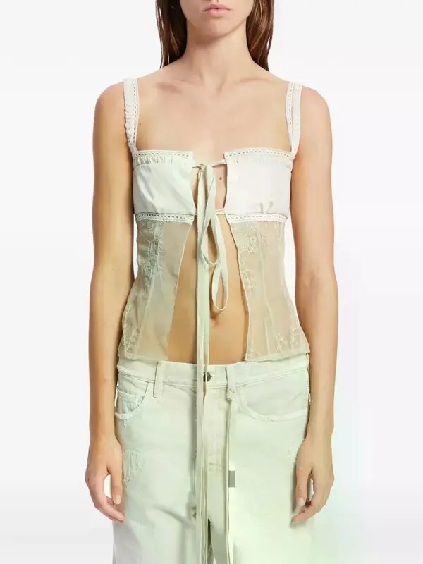 ANN DEMEULEMEESTER Embroidered Silk Top