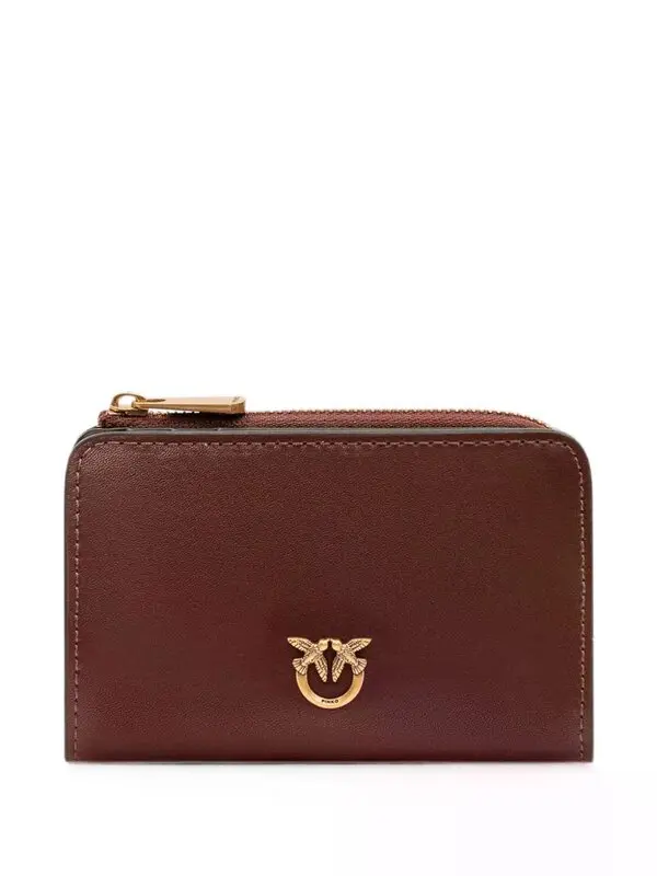 Pinko Love Birds Leather Wallet - Brown