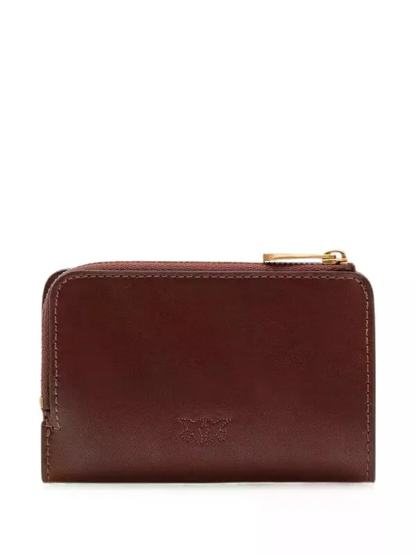 Pinko Love Birds Leather Wallet - Brown