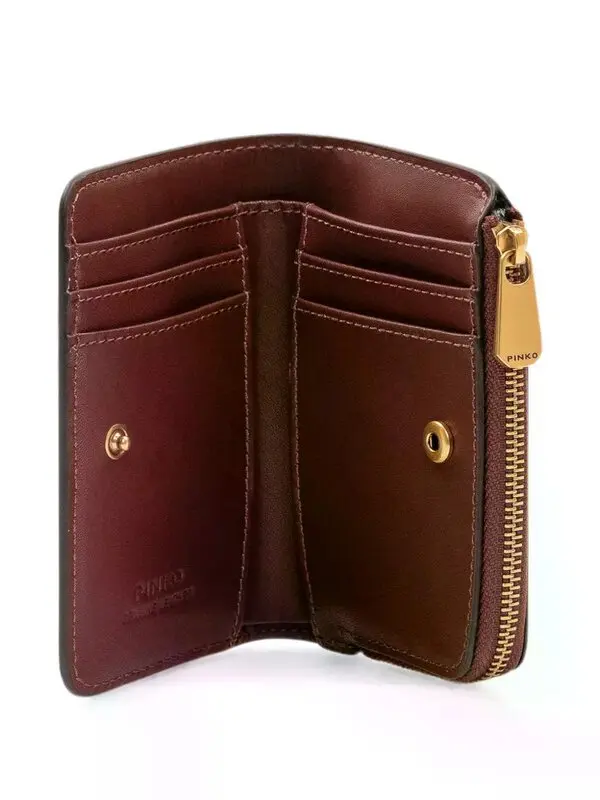 Pinko Love Birds Leather Wallet - Brown