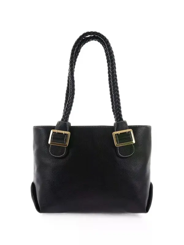 Moschino Braided-handle Shoulder Bag With Contrast Stitching