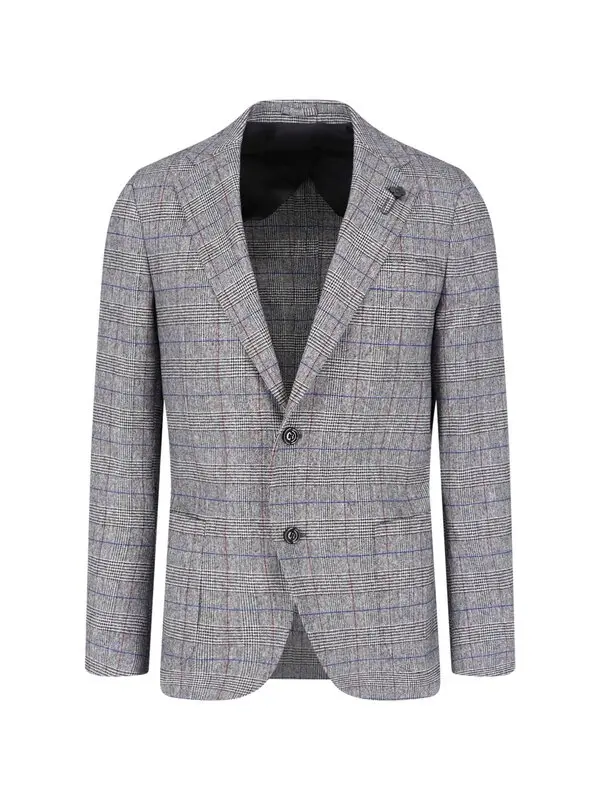 LARDINI Single-breasted Blazer In Virgin Wool Blend