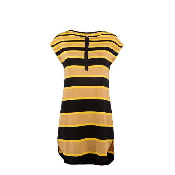 CONQUISTA Black / Yellow Striped Tunic