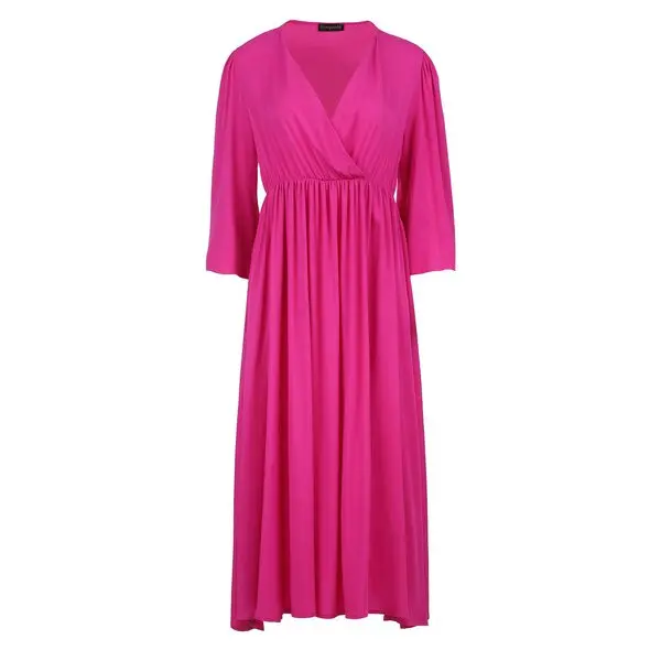 CONQUISTA Fuchsia Empire Line Dress - Pink