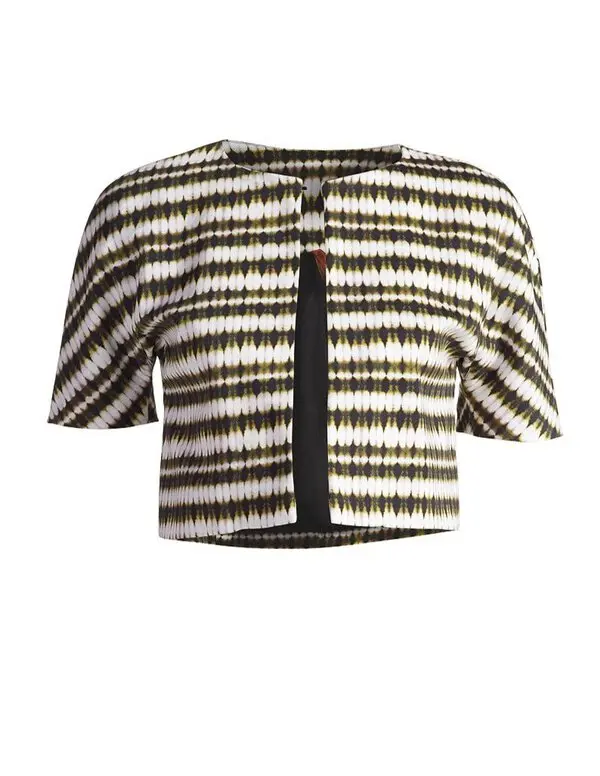 CONQUISTA Short Sleeve Bolero Jacket - Green