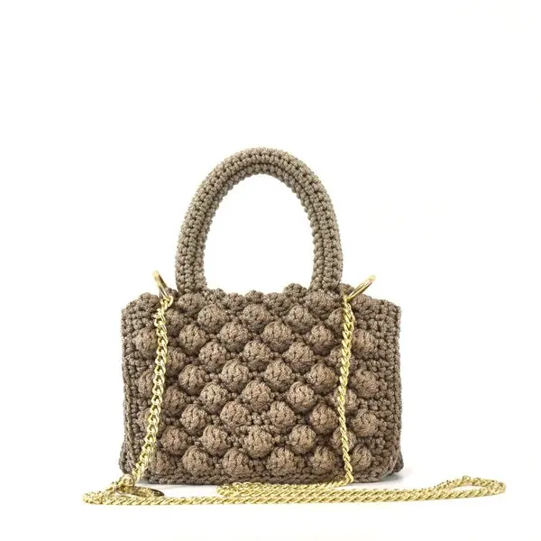 SPEIRA Neutrals Mini Bubble With Knitted Handles - Beige